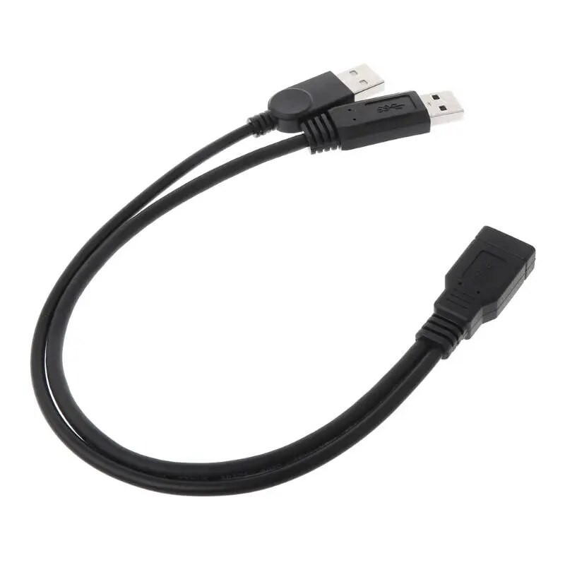 Usb 2 0 A Male To Usb Female 2 Double Dual Power Supply Usb Female
