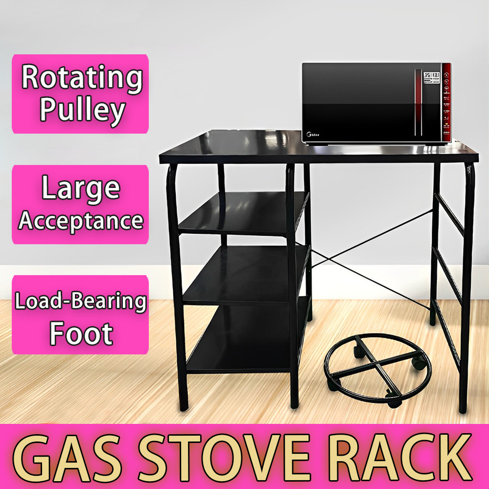 LONDONI Gas Stove Stand With Pulley Heavy Duty Kitchen Stand Space Save ...