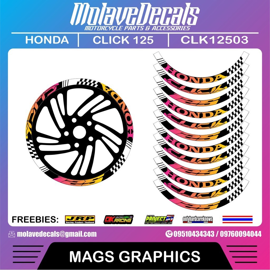 Honda Click 125 Mags Sticker Gradient CLK12503 | Shopee Philippines