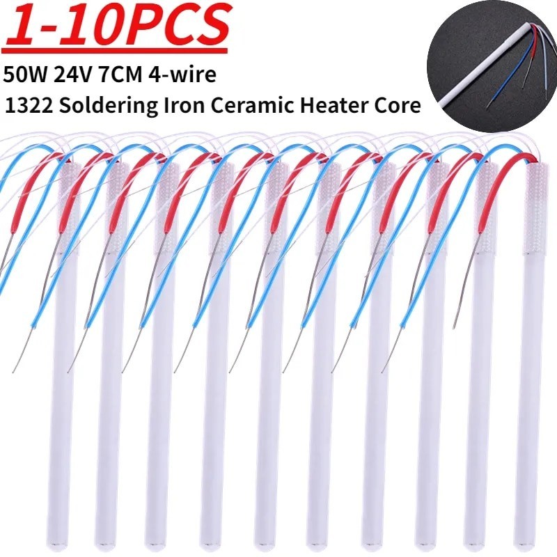50W 24V Heating Element 1322 Soldering Iron Ceramic Heater Core 4-wire ...