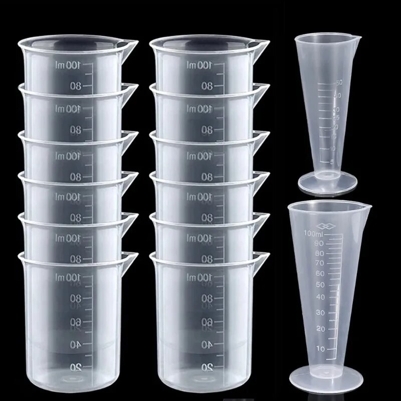 100ml Measuring Cup Transparent Scale Plastic Graduated Measuring Cups ...