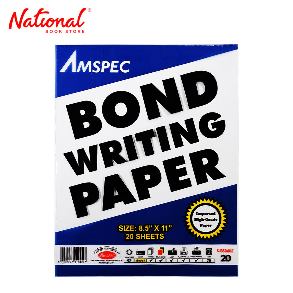 Amspec Typewriting Paper Short 70gsm 20's - School & Office Supplies ...