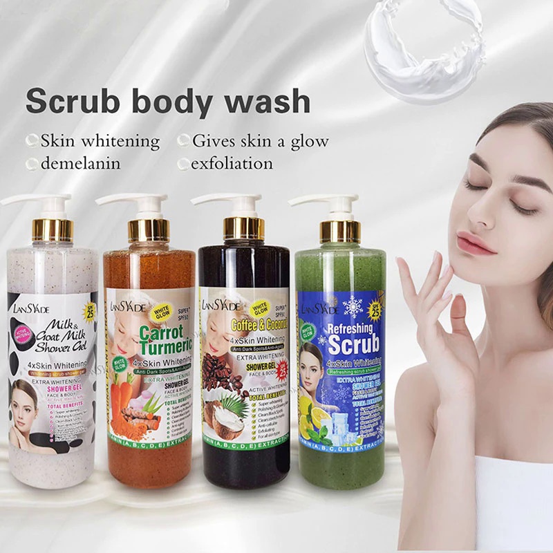 Scrub bath lotion silky smooth skin foam rich moisture skin toner ...