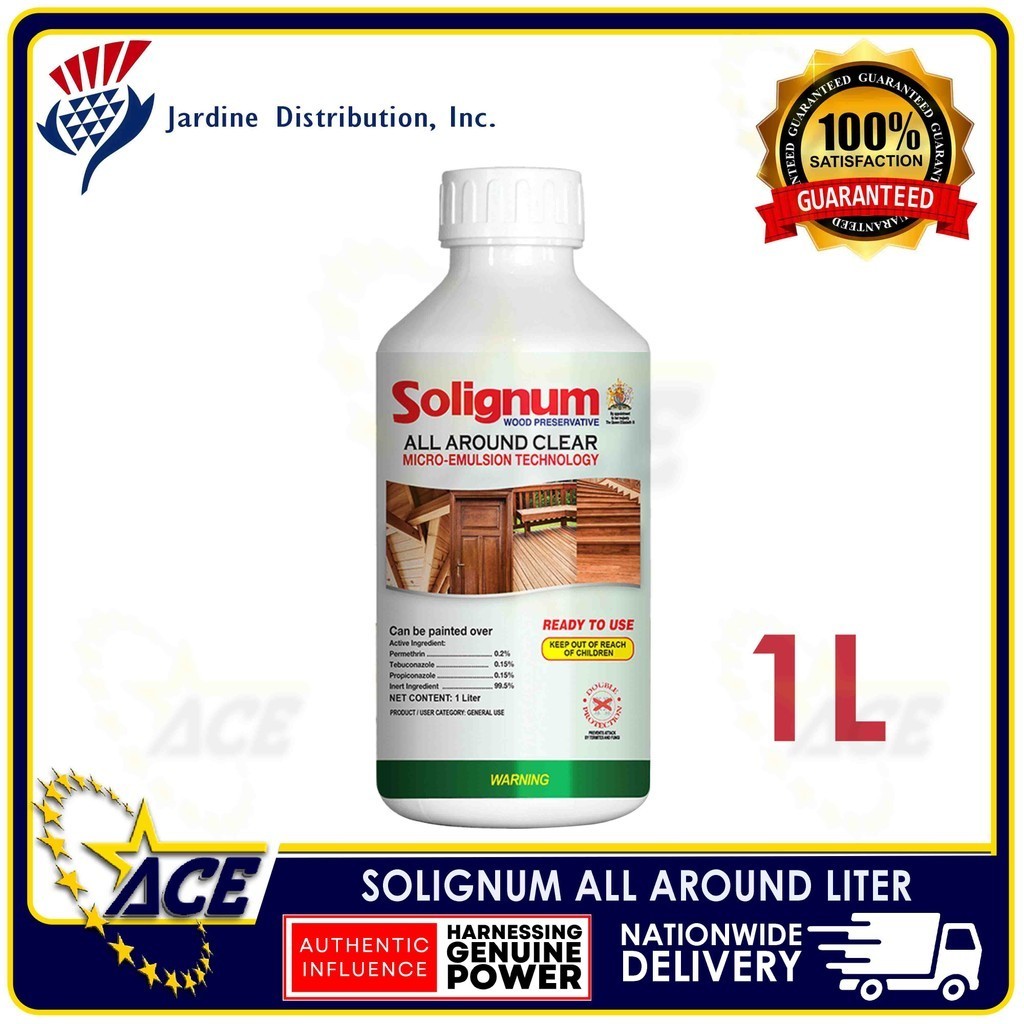 Jardine Solignum All Around Clear Wood Preservative - 1 Liter | Shopee ...