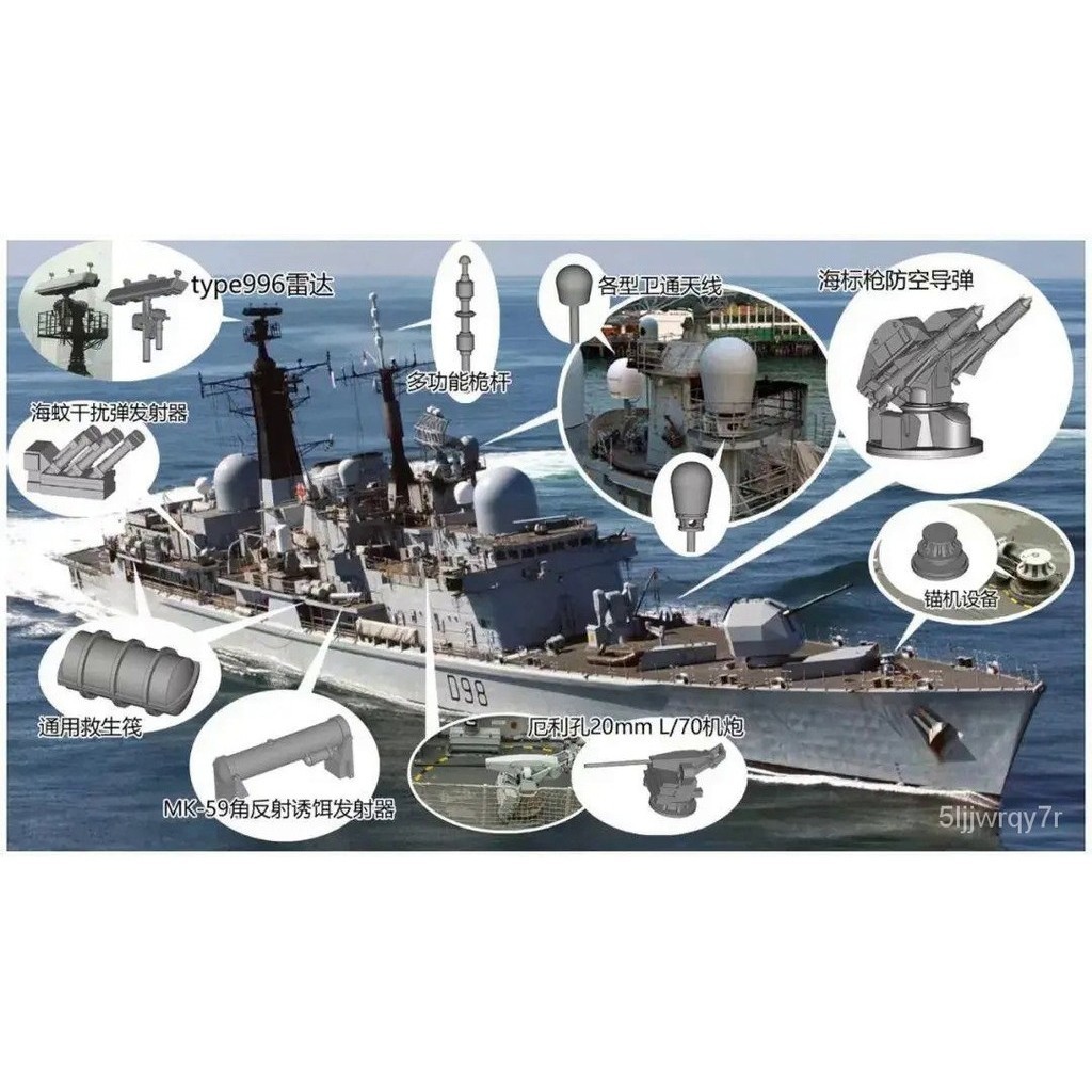 1/700 Modern British Navy Type 42 Destroyer 3D Printed Precision ...