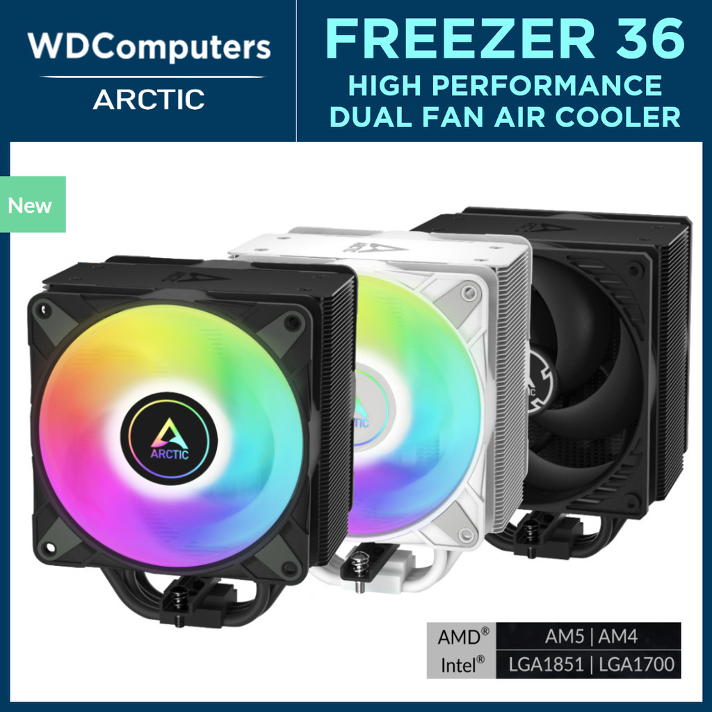 ARCTIC FREEZER 36 Dual Fan Computer CPU Air Cooler High Airflow AM4 AM5 ...