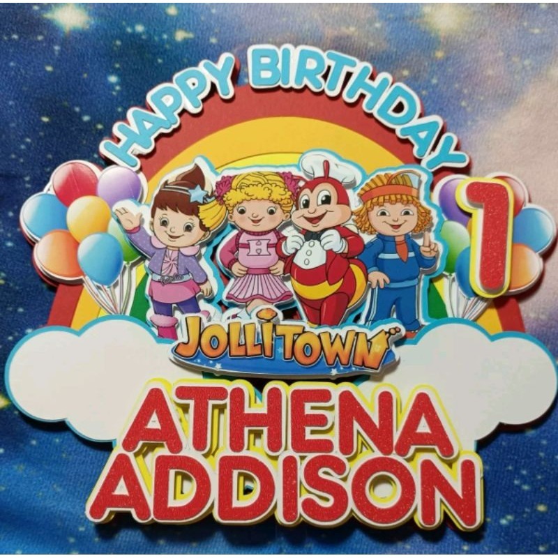 Jollibee Jollitown Customized Cake Topper | Shopee Philippines