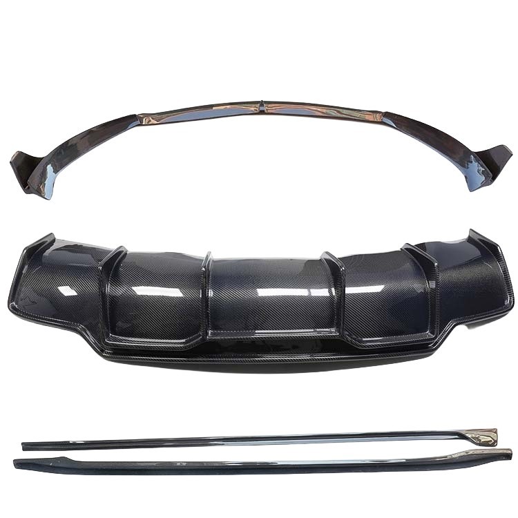 for Tesla MODEL 3 Y 2019-IN carbon fiber front lip spoiler side skirt ...