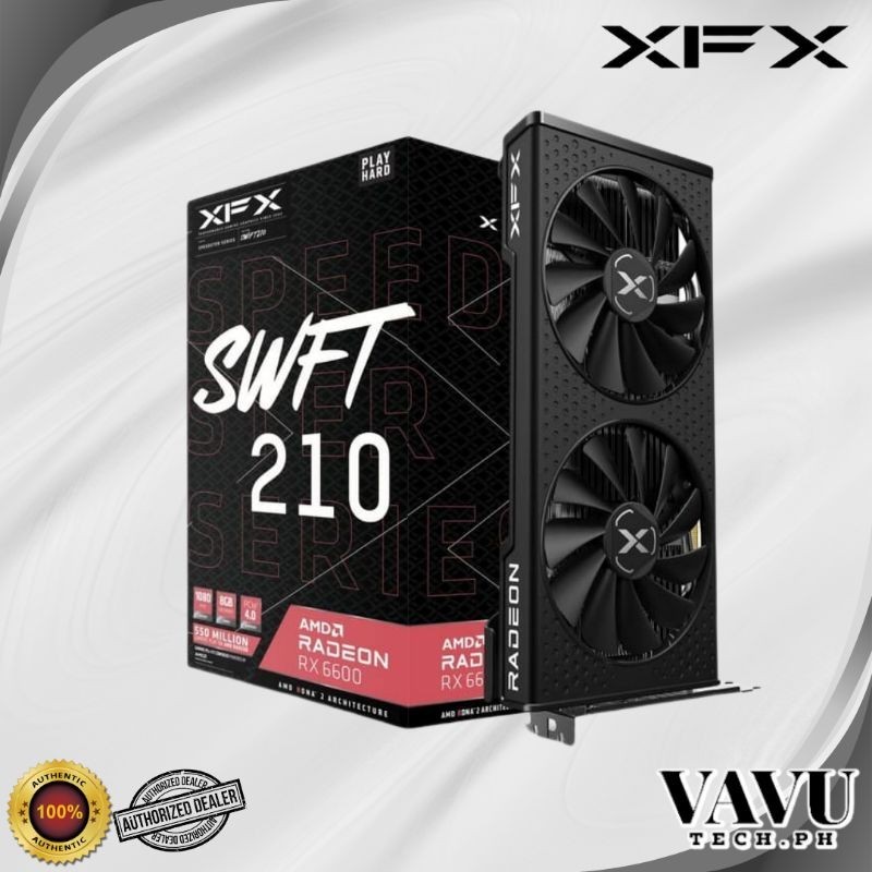 XFX Speedster SWFT 210 AMD Radeon™ RX 6600 Core 8GB GDDR6 Video ...