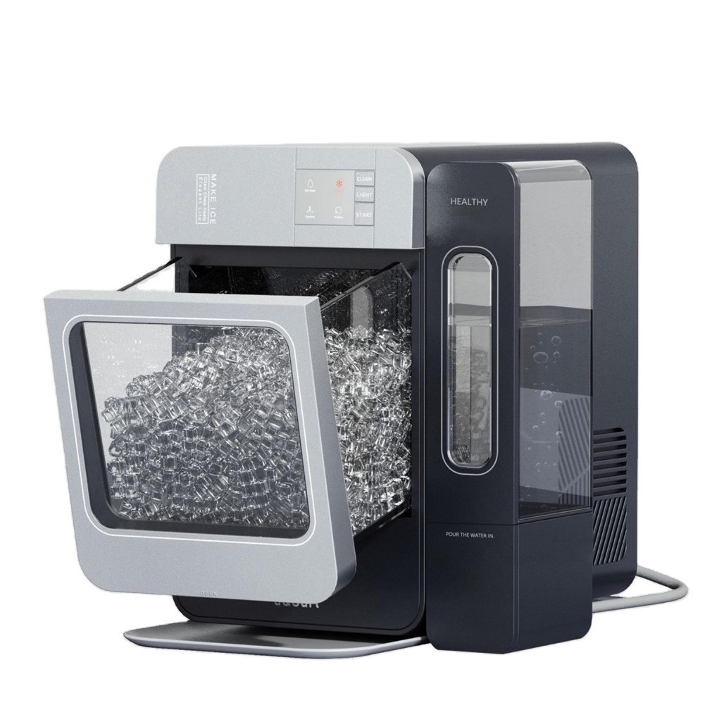 15KG Countertop Nugget Ice Maker with Side Water Tank Ice Cube Machine ...
