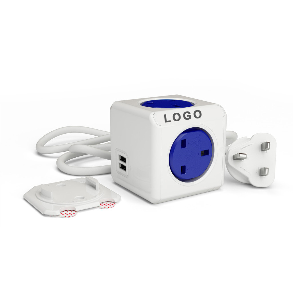 European standard Plug PowerCube 4 Sockets 2 USB 16A power outlet ...