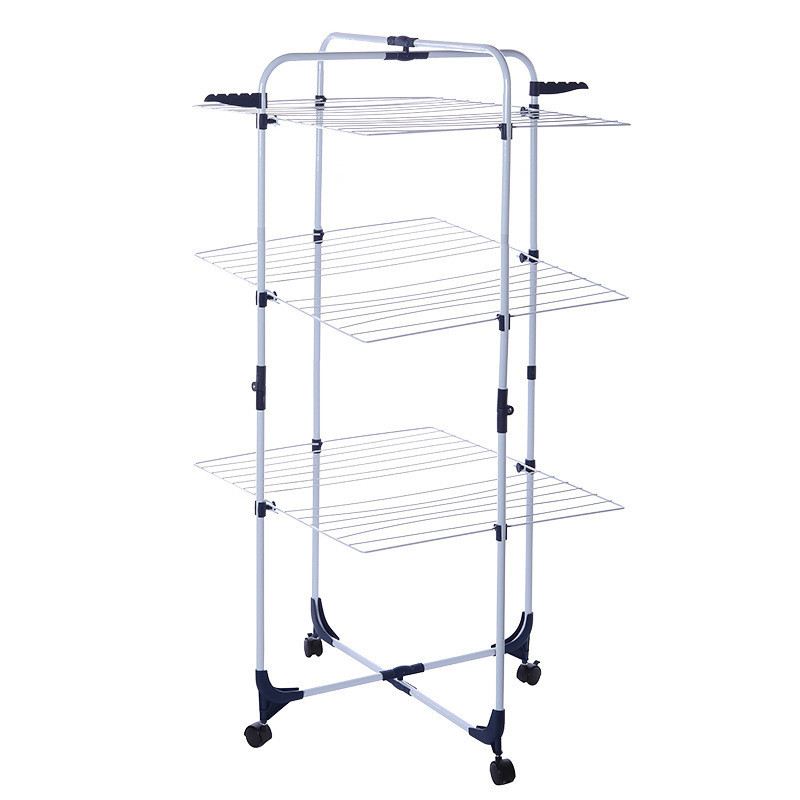 Winged Foldable 3 Layers clotheslines Stand Drying Rack Laundry folding ...