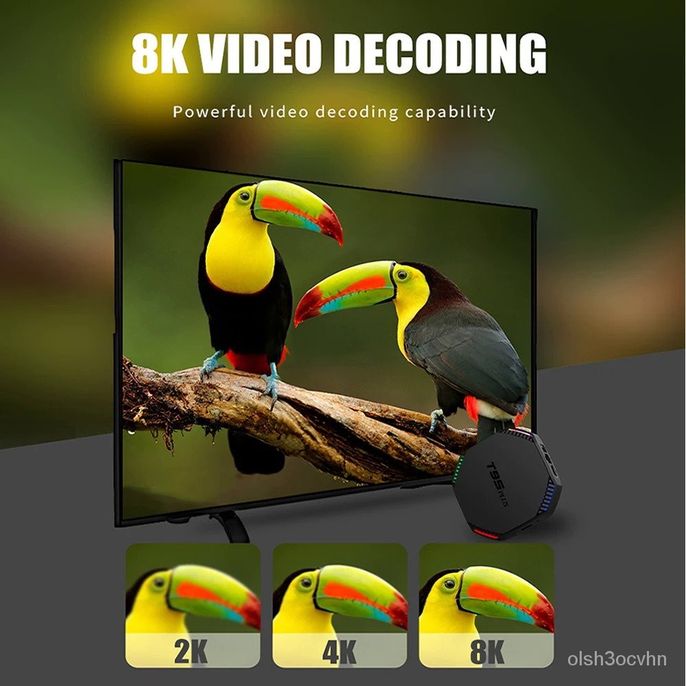 T95 PLUS RK3566 Android 11 TV BOX DDR4 8GB RAM 128GB ROM 2.4G/5G Dual WIFI BT 8K decode USB3.0 ...