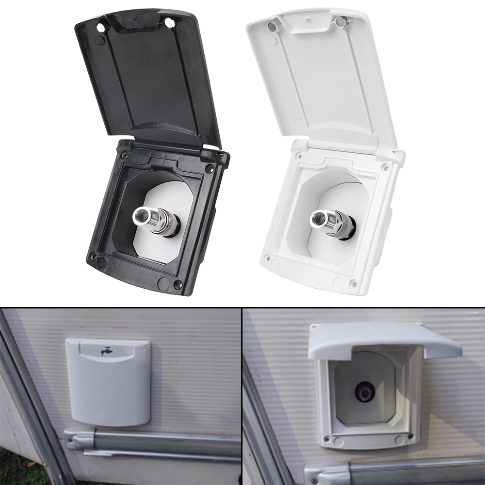 Caravan Accessories Water Inlet Outlet Hatch Filter Lockable Cover With ...