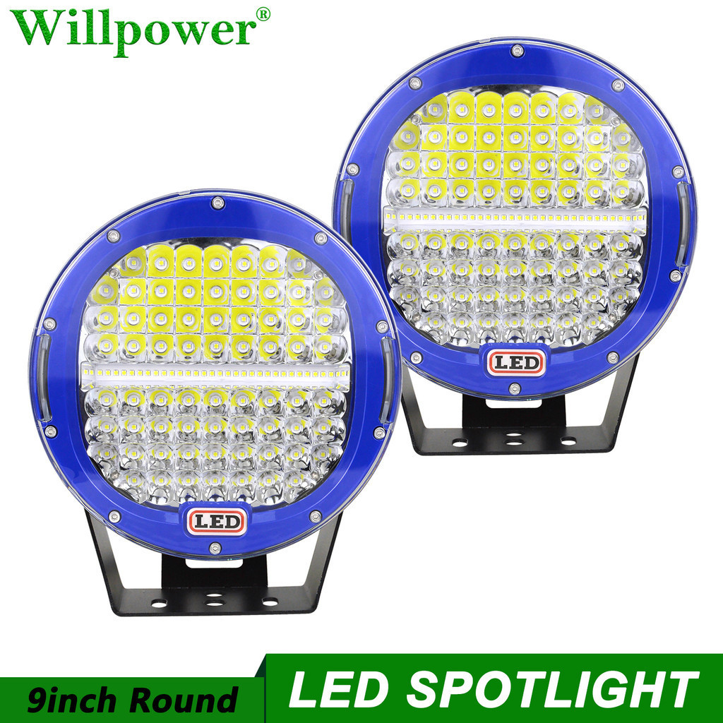 ~Offroad 4WD Car Bumper Fog Light 9 Inch 294W Round LED Headlight For ...