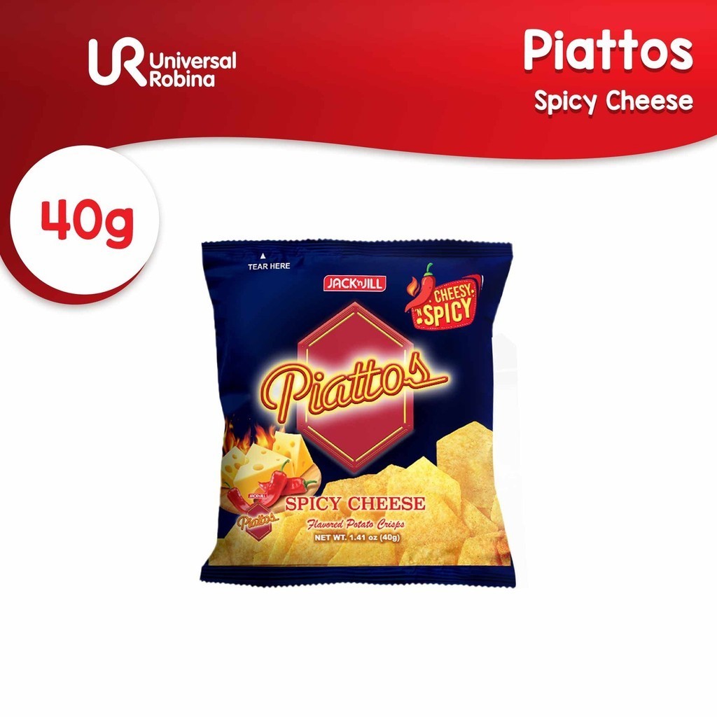 Piattos Spicy Cheese Flavored Potato Crisps 40g | Shopee Philippines