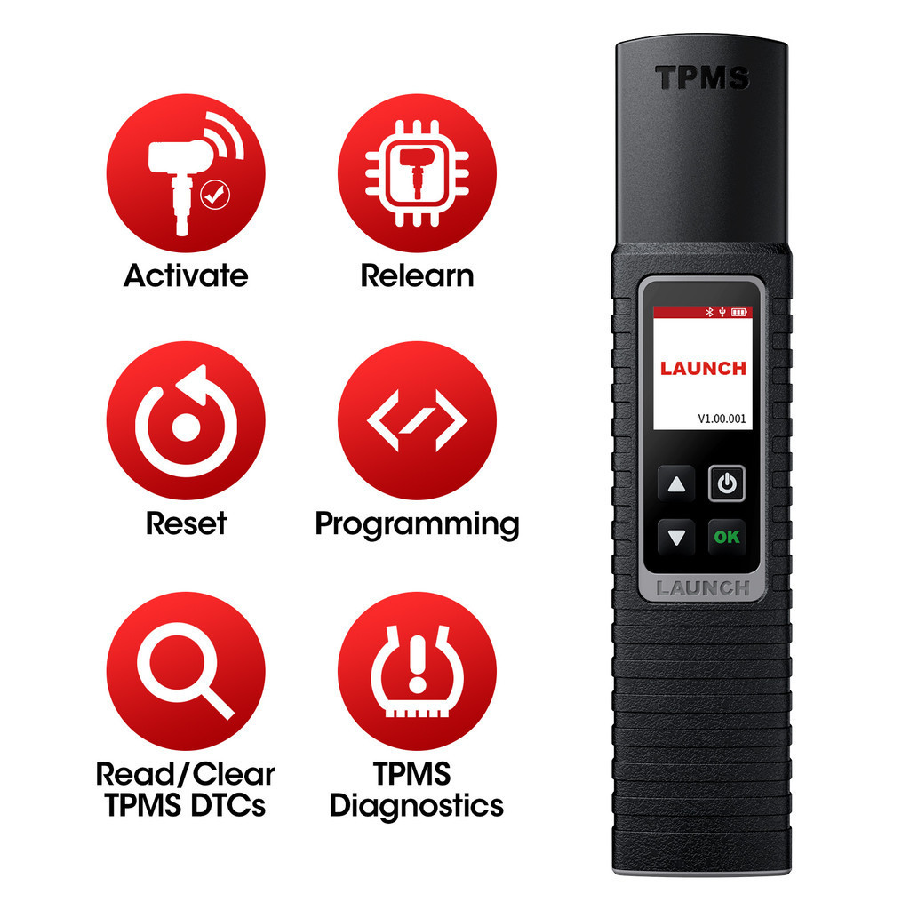 Launch X431 Tsgun TPMS Tire Pressure Detector Activate Relearn Program ...