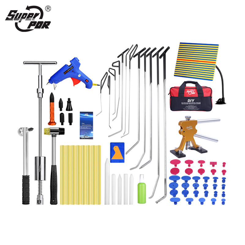 Super PDR car dent Hail damage remove Hooks push rod lock smith tool ...