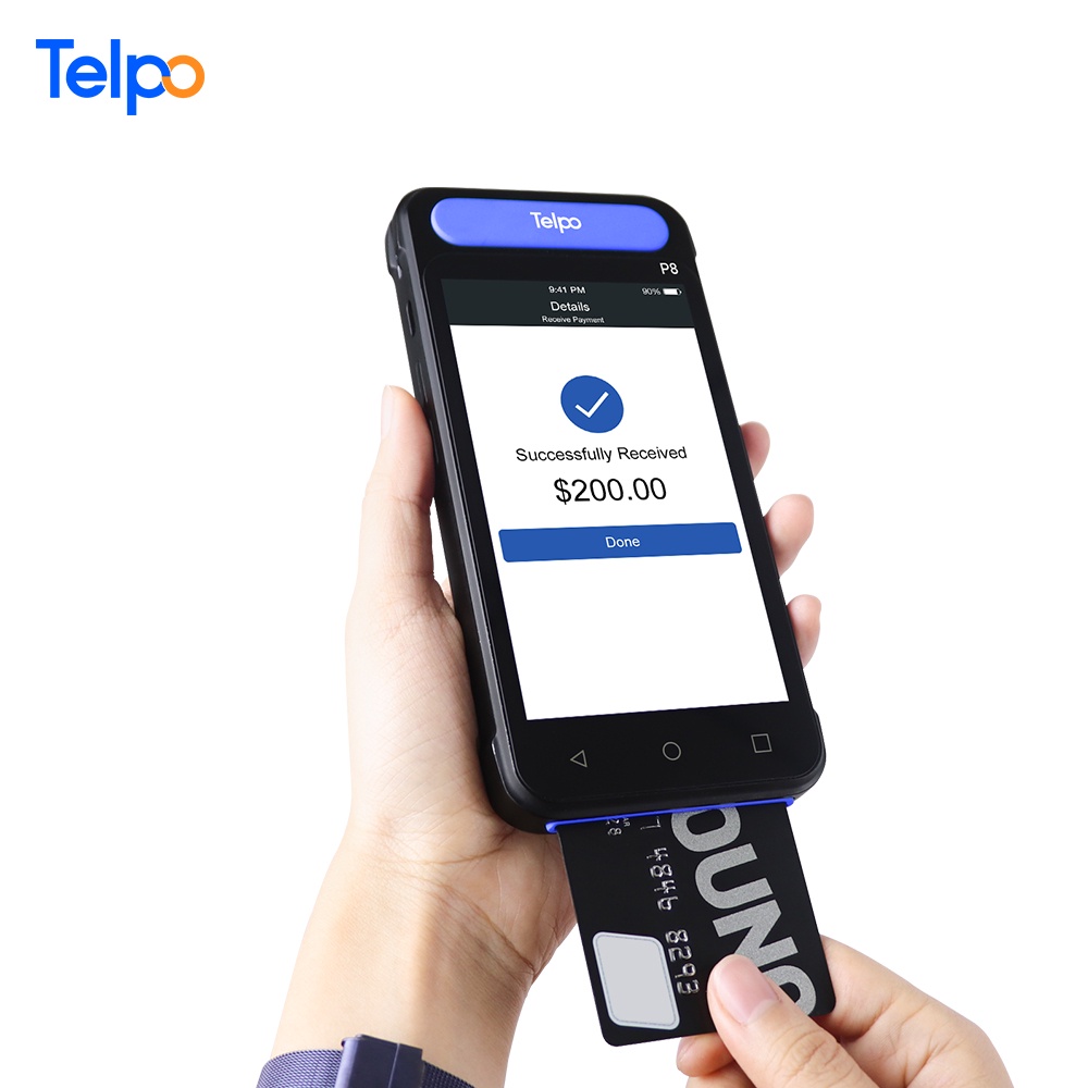 Telpo P8 touch screen mobile android all in one credit card smart EFT ...