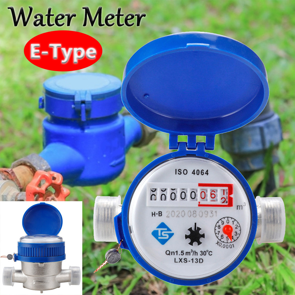Water Meter Mechanical Rotary Wing E-Type Precision Pointer Counter ...