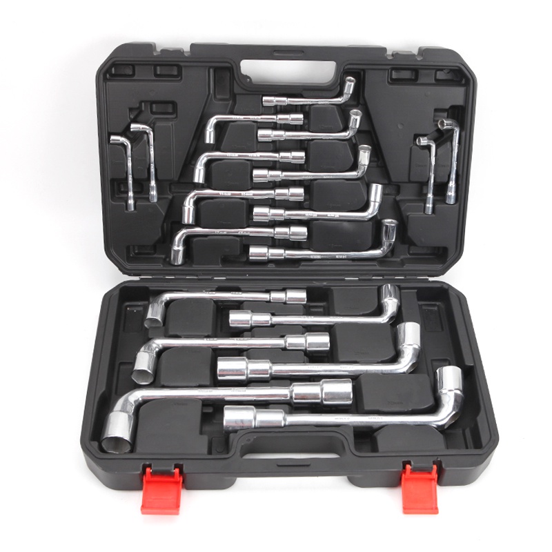 KAFUWELL WR15001AW 19pcs L-shaped Box Wrench 7-font Pipe Type Double ...