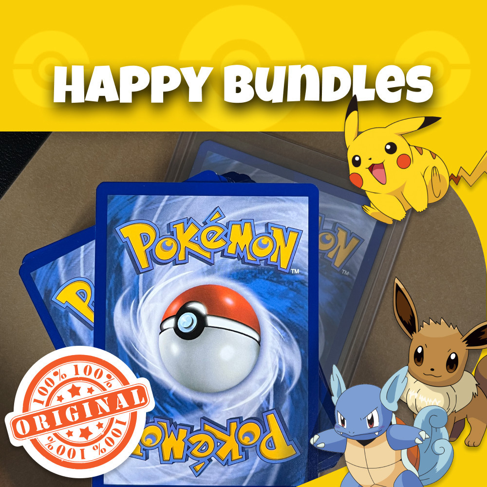 Pokemon Card Happy Bundles - Guaranteed Card Packs - TCG Trading Card ...