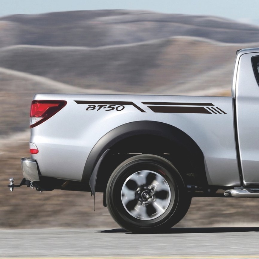 Pickup Trunk Side Stickers For Mazda BT50 BT 50 9 Pro Truck Graphics ...