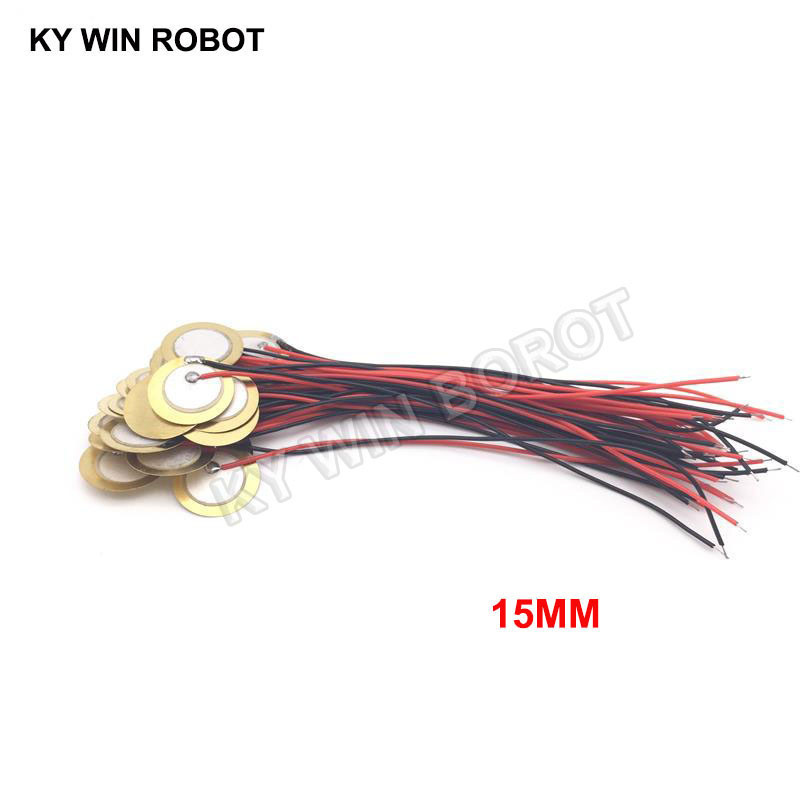 10 Pcs Piezoelectric Piezo Ceramic Wafer Plate Dia 15mm For Buzzer ...