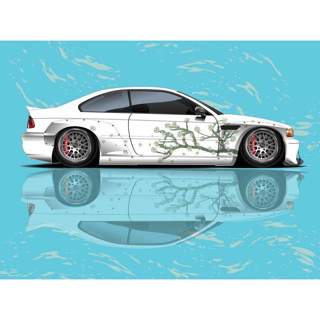 ☁Sakura Large Die-cut Livery Sticker Pack JDM Tuner Car Vinyl Drift ...