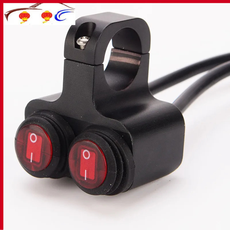 New 12v/16A Motorcycle CNC Aluminum Alloy Switch Waterproof 22mm 2 Way ...
