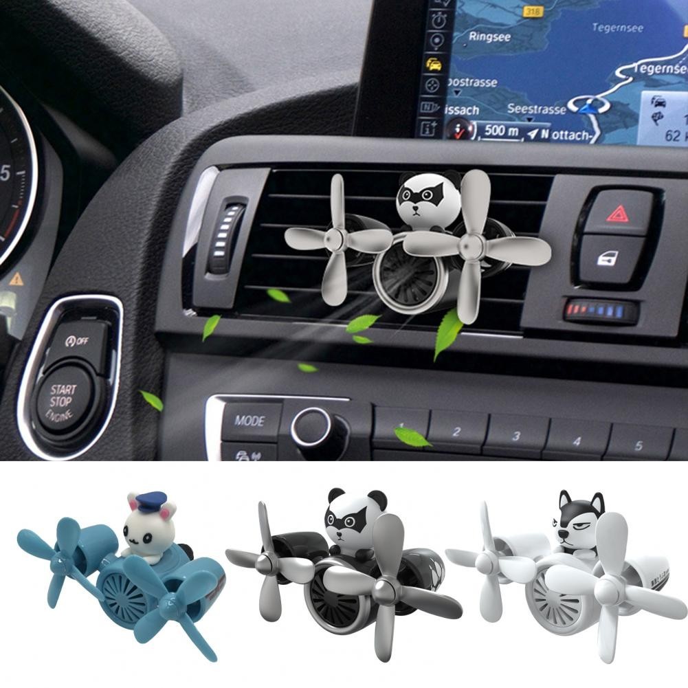 ♥Car Air Freshener Dual Fan Design Long Lasting Eliminate Odors Cute ...