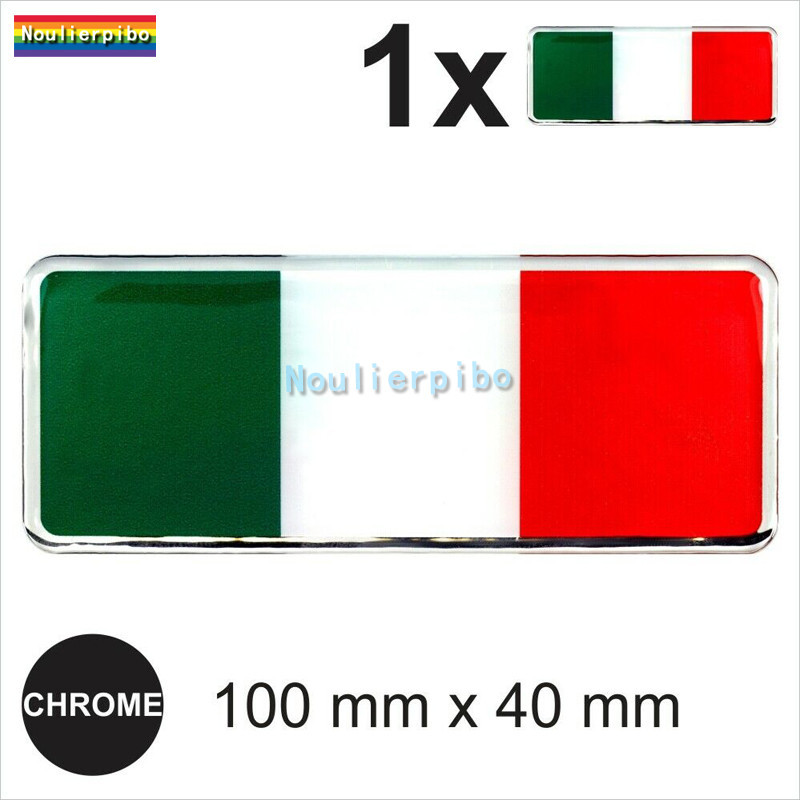 ☂Italy Flag 3D Epoxy Dome Car Sticker Side Badge Logo Car Bumper Window ...
