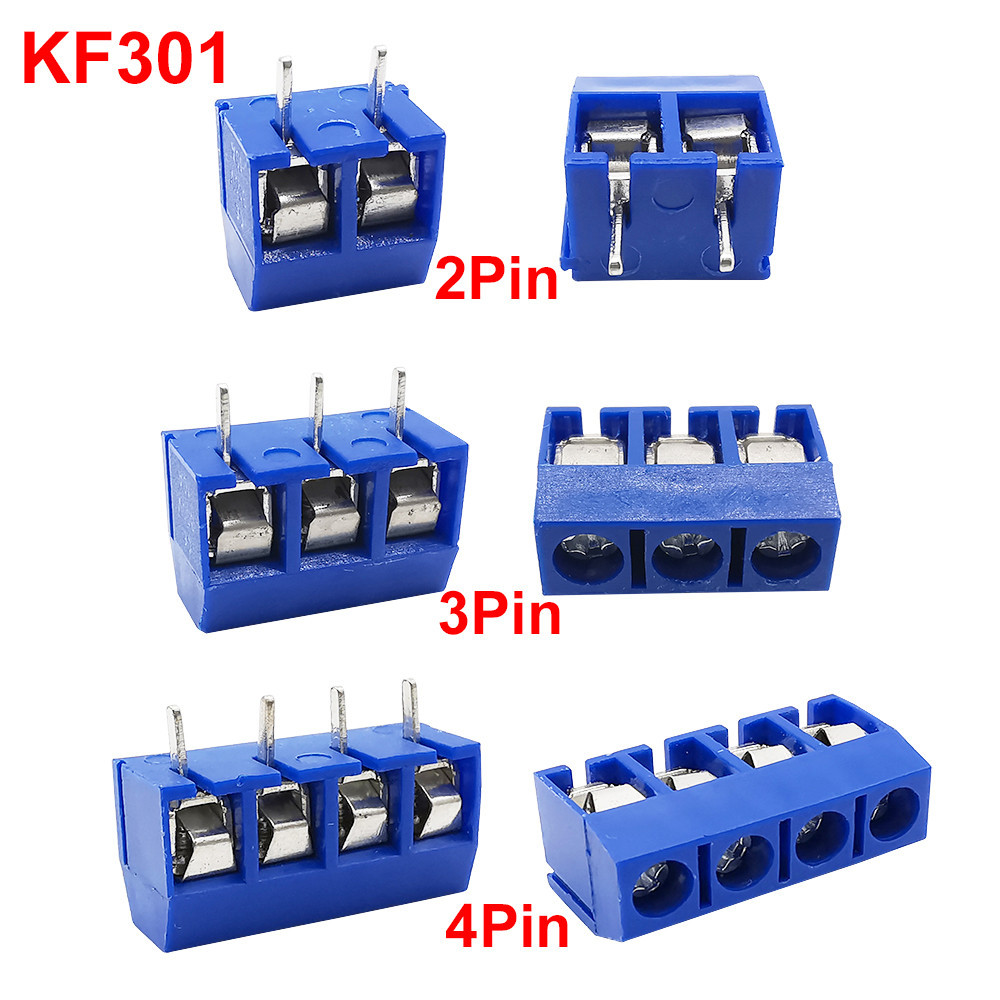5-50Pcs KF301-2P KF301-3P 5mm PCB Screw Terminal Block KF301 2 Pin 3 Pin Wire Connector Straight ...