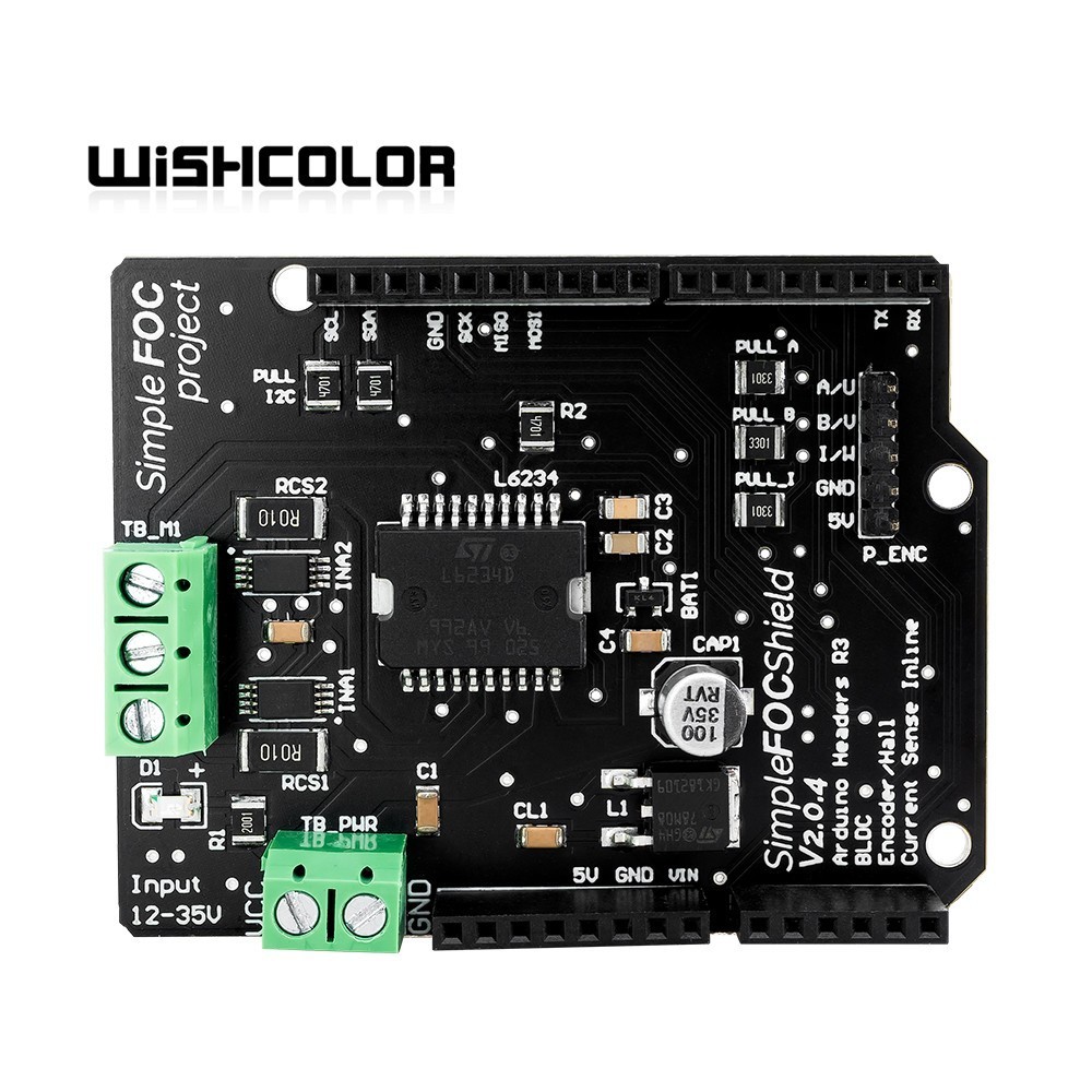 【Wishcolor SimpleFOC Shield V2.0.4 FOC BLDC Motor Controller Board for ... 【Wishcolor SimpleFOC Shield V2.0.4 FOC BLDC Motor Controller Board for ...