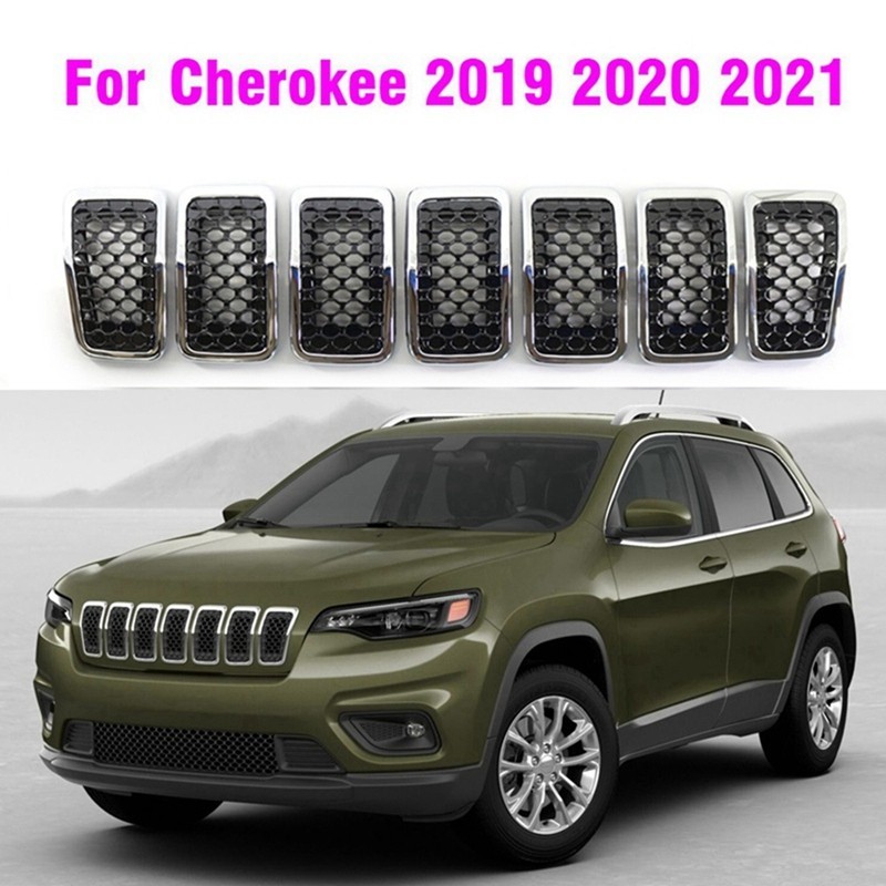 웃Chrome Car Front Insert Mesh Grille Decoration Cover Front Radiator ...