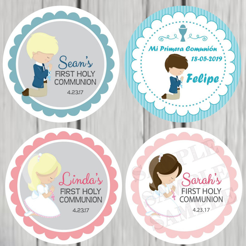 ☫100 PCS, 3-7CM, Custom Personalized, Boy, Girl First Communion ...