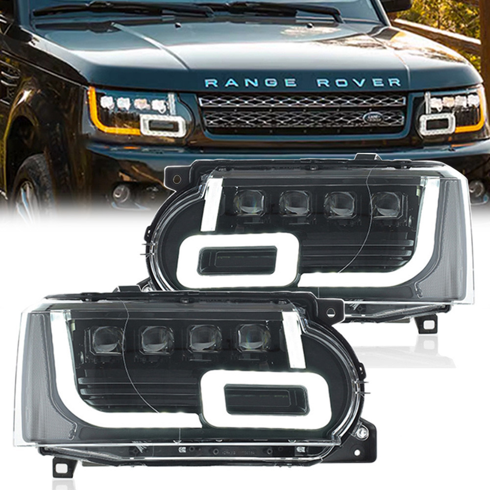 Upgraded Car Full LED Matrix Projector Headlights for Land Range Rover ...