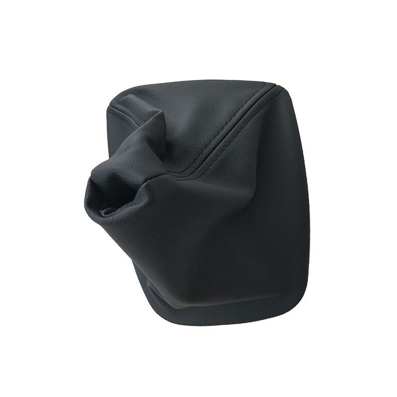 【Car Shift Gear Stick Manual Shift Knob Boot Black Leather Boot with ...