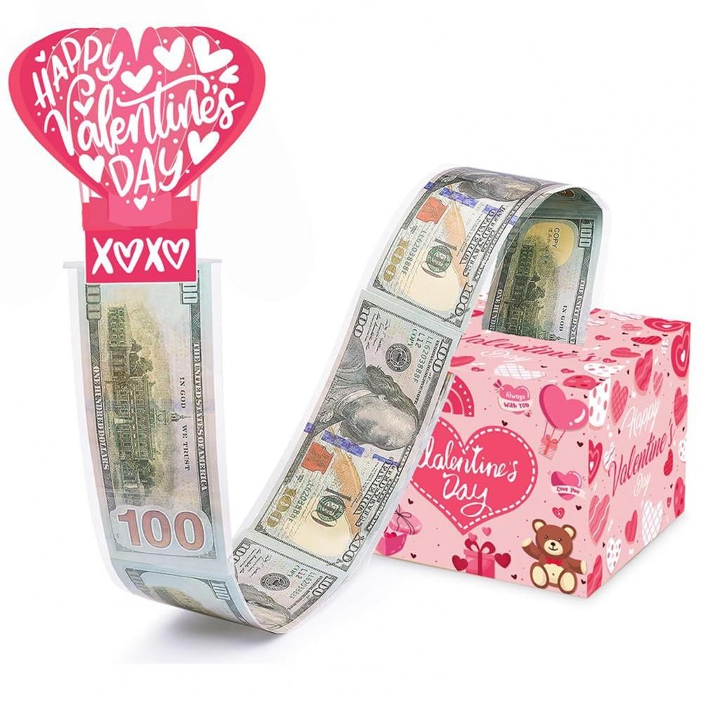 ๑Diy Money Roll Box Valentine's Day Cash Gift Box with Pull-out Card ...