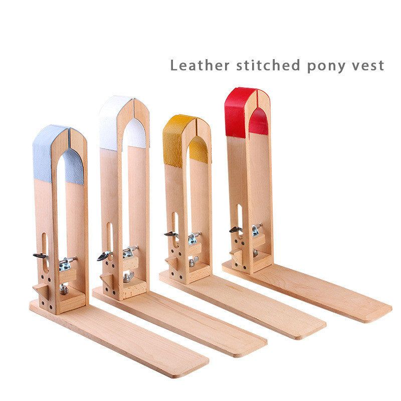 ☟Leather Pony,Table Desktop Pony Horse Clamp Leather Stitching Position ...