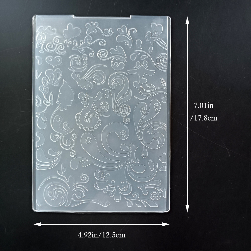 New Love Balloon Models Embossing Folder Transparent Embossing Plastic ...