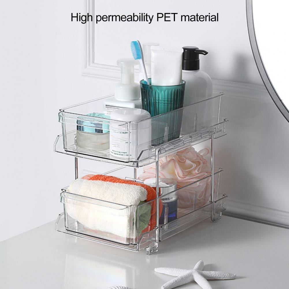 Desktop Storage Rack Under-sink Storage Rack Versatile 2-tier Plastic ...