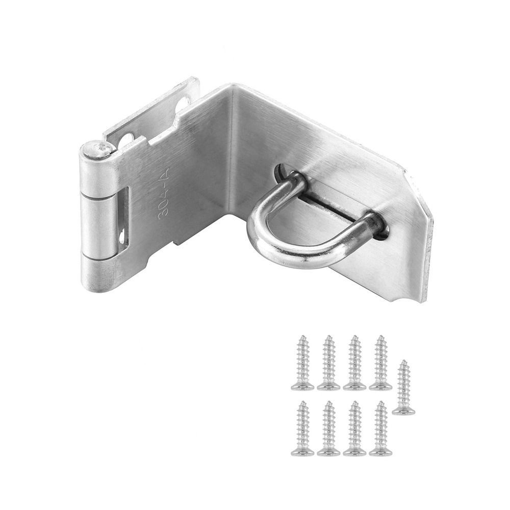 ♥Right Angle Gate Bolt Lock Stainless Steel Padlock Latch Security Hasp ...