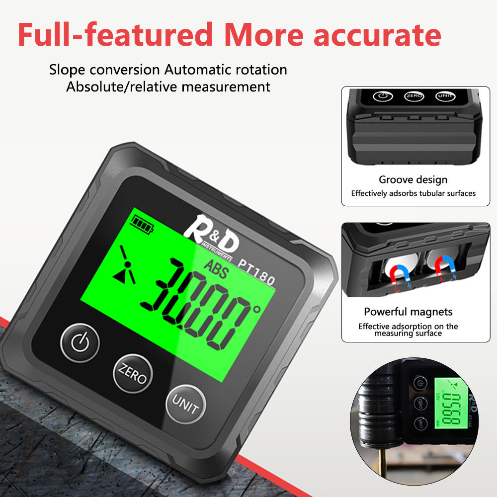 PT180 Digital Level Angle Gauge Angle Finder 360° Measuring Digital ...