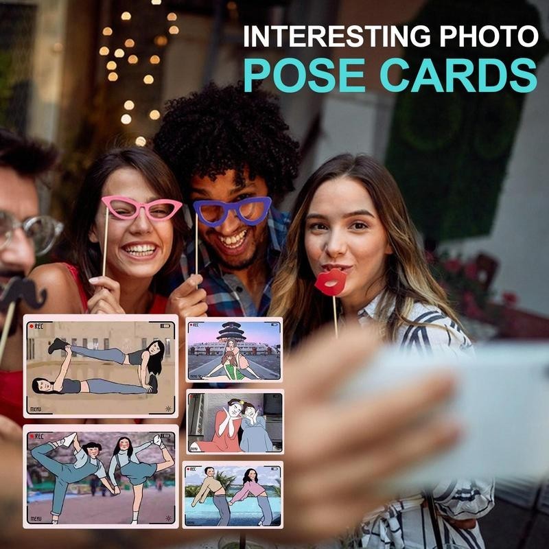 유Photography Posing Guide Funny Photographing Photo Pose Cards Multi ...