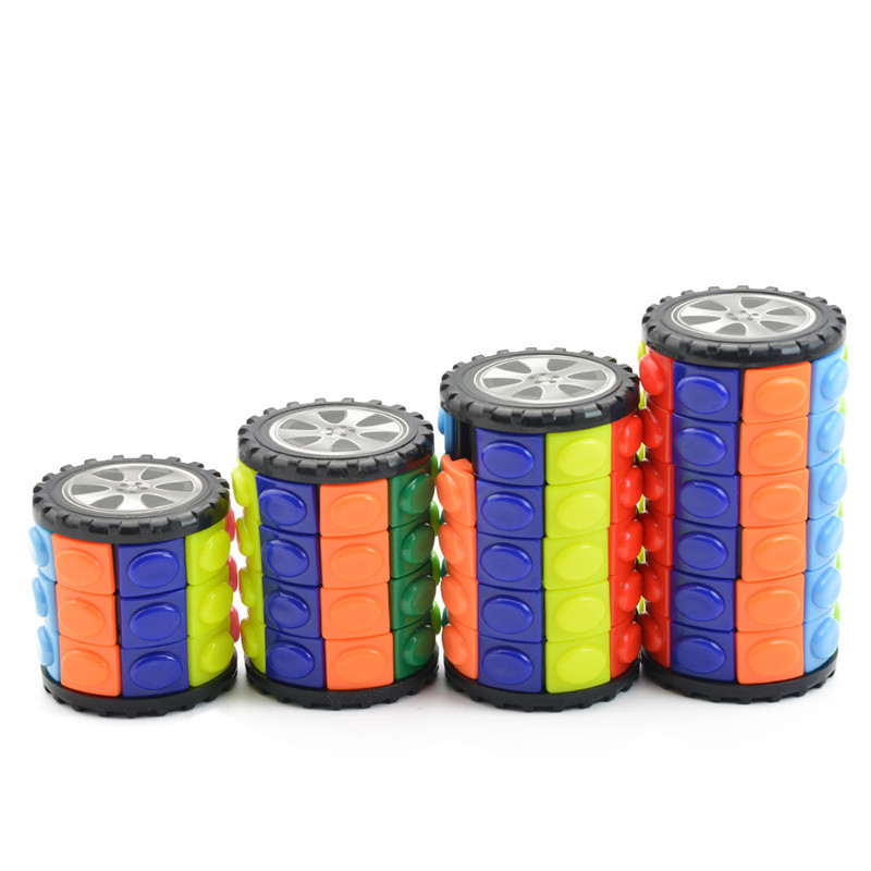 3D Magic Corn Tower Puzzle Speed Cube Wheel Rotating Game Cubos ...