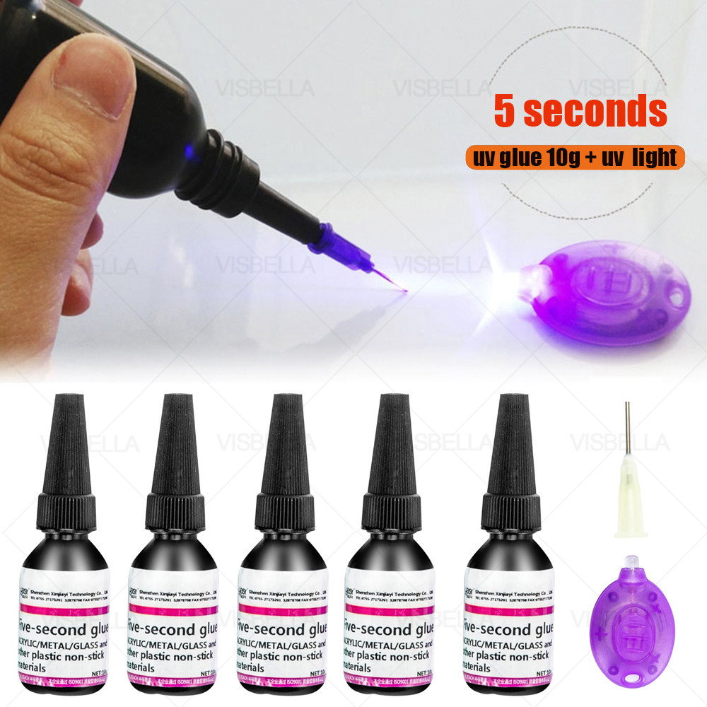 UV Glue Super Bonding Welding Glue Kit UV Curing Glue 5 Seconds Fix ...