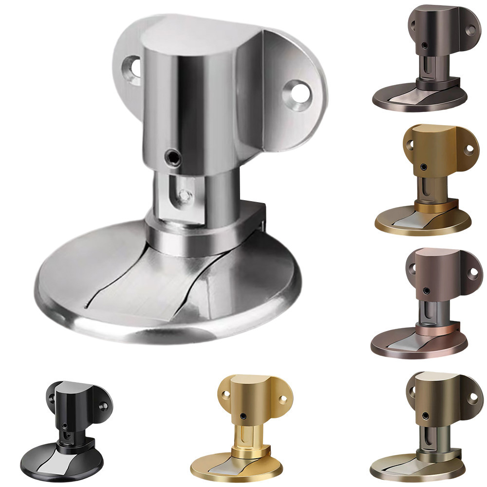 ♚1pc Adjustable Stainless Steel Door Stop Punch-free Magnetic Anti ...