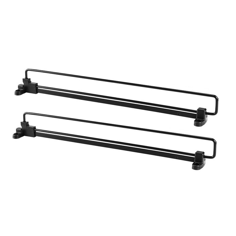 2Pcs Adjustable Clothes Rails Wardrobe Pull Out Retractable Cabinet ...