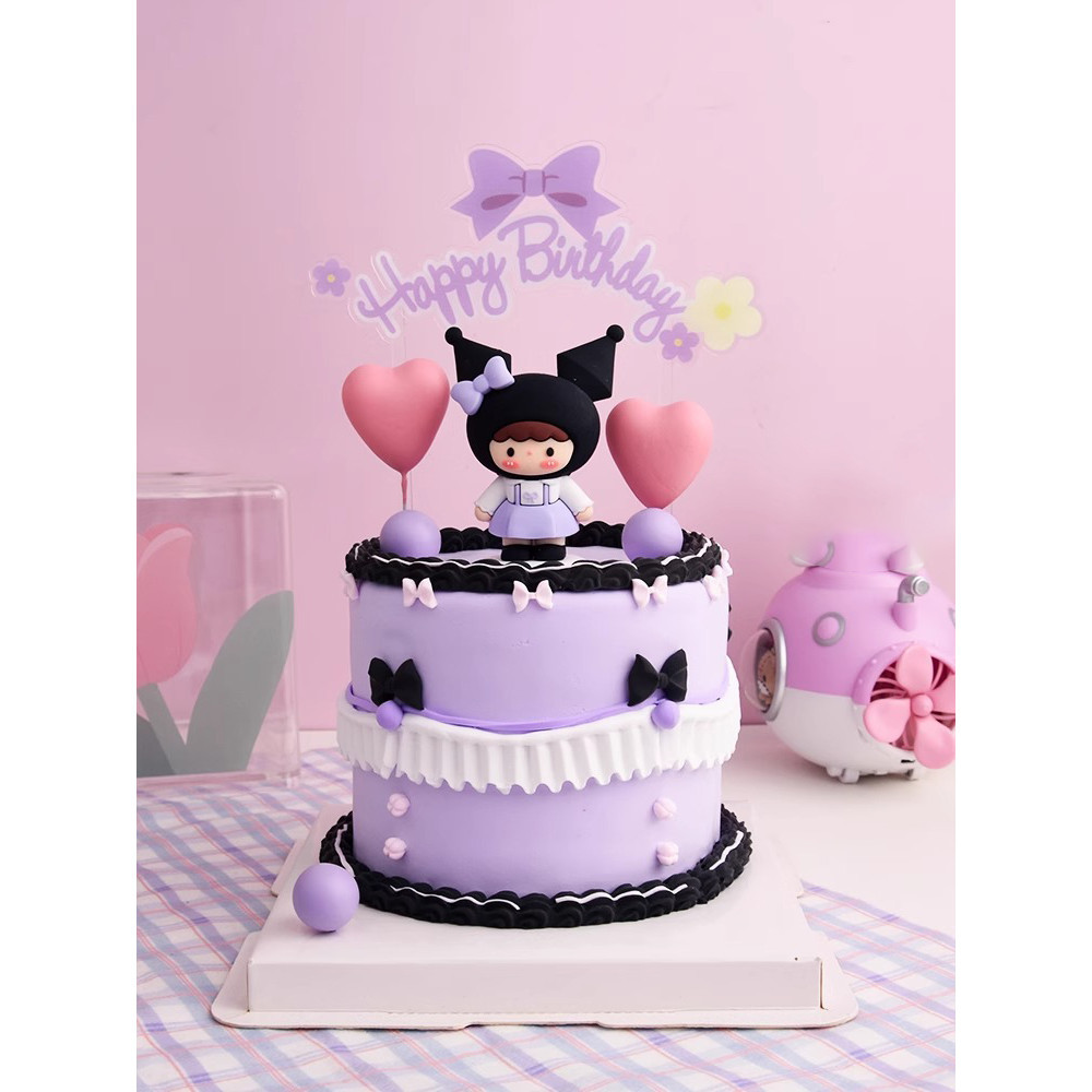┱New Princess Happy Birthday Cake Topper Cartoon Cat Girl Cake Toppers ...